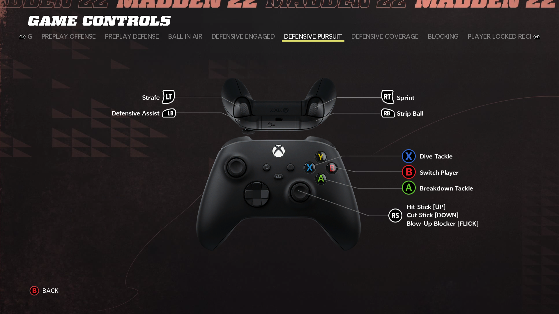 Madden NFL 22 Controls Settings For Xbox Series X - An Official EA Site