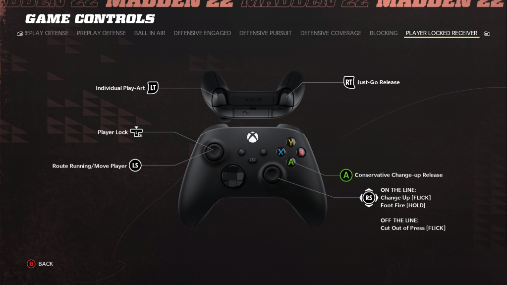 Madden NFL 22 Controls Settings For Xbox Series X - An Official EA Site