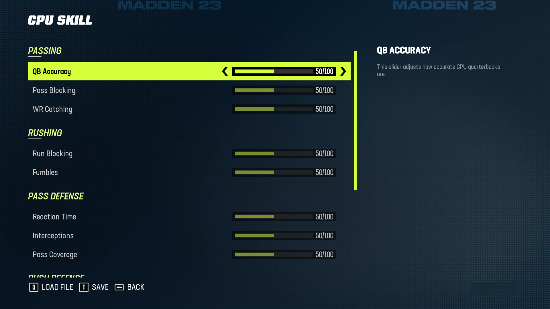 Madden NFL 23 CPU Skill Settings For PC - An Official EA Site