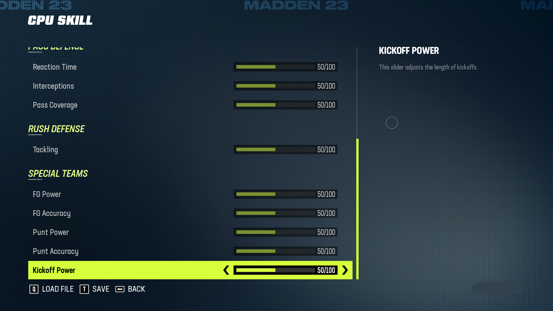 Madden NFL 23 CPU Skill Settings For PC - An Official EA Site