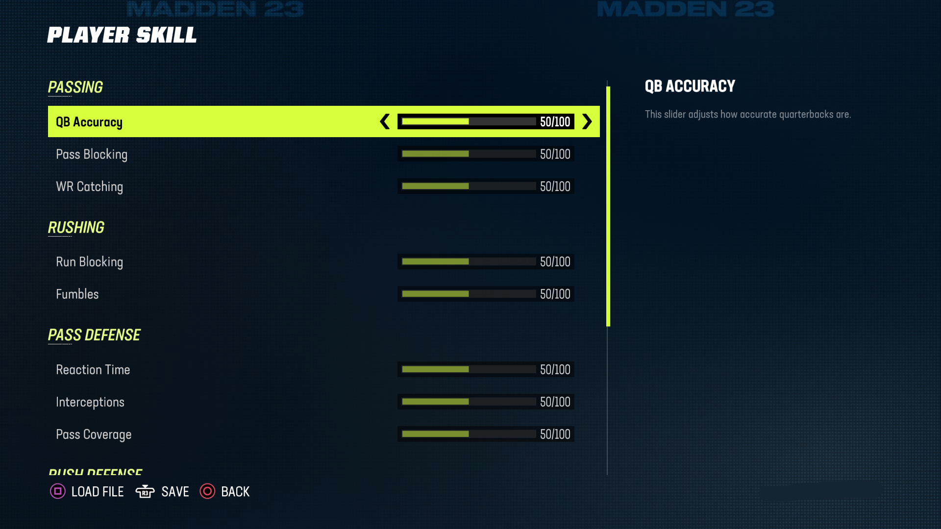 Madden NFL 23 Player Skill Settings For PS4 - An Official EA Site