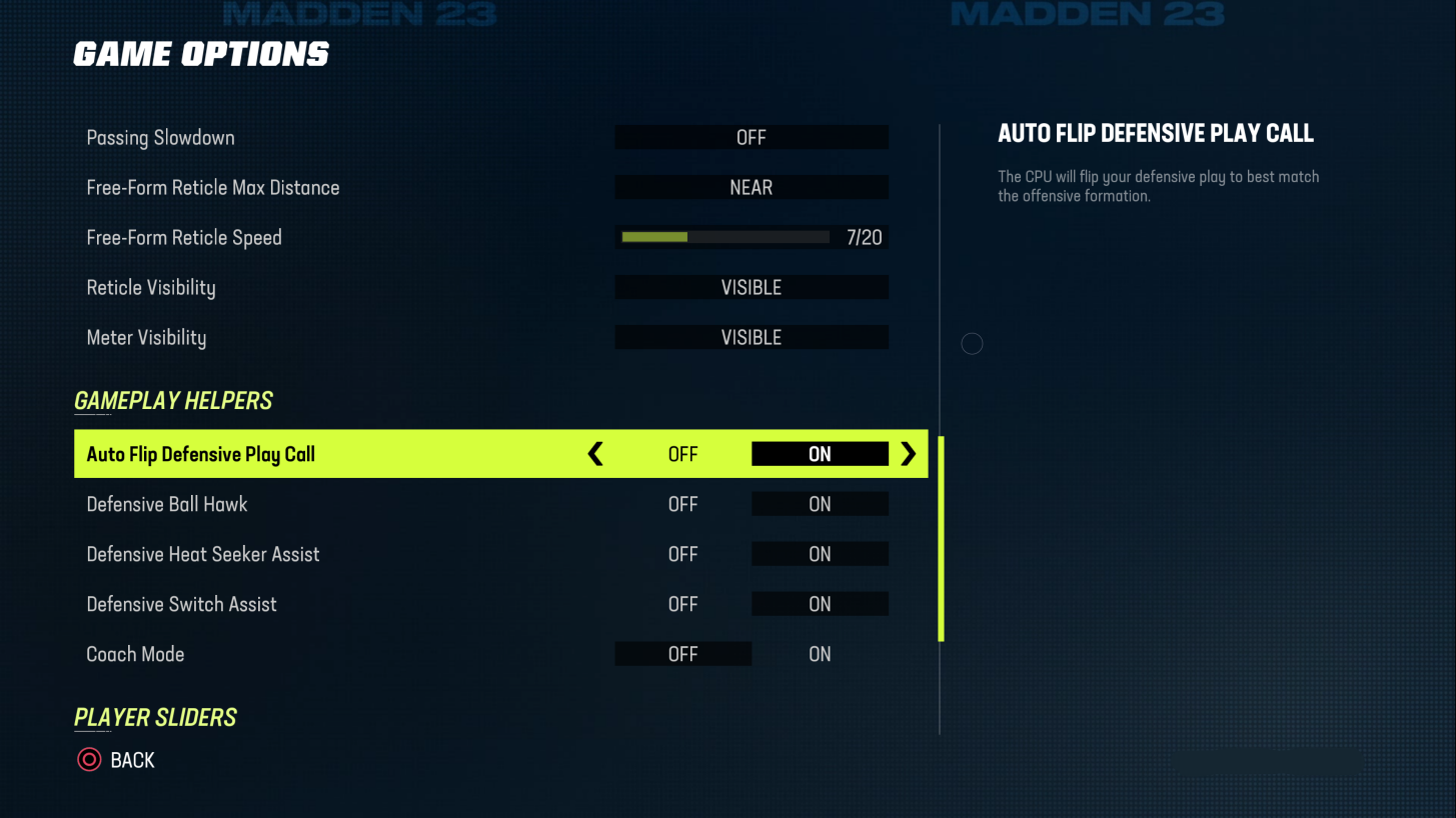 Madden NFL 23 Game Options For PS5 - An Official EA Site