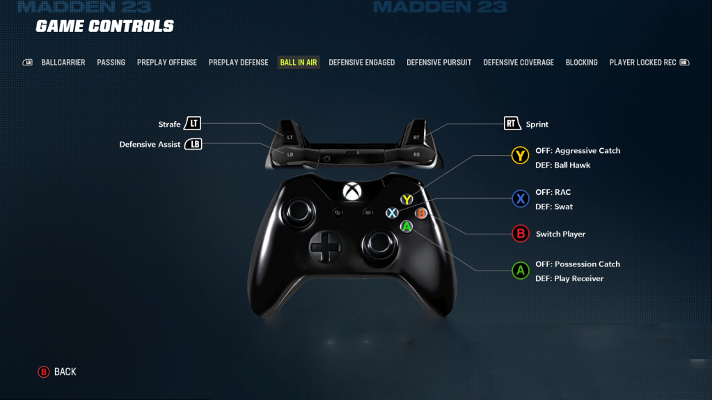 Madden NFL 23 Controls Settings For Xbox One - An Official EA Site