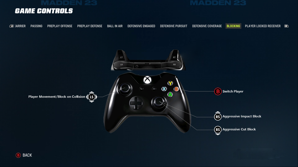 Madden NFL 23 Controls Settings For Xbox One - An Official EA Site