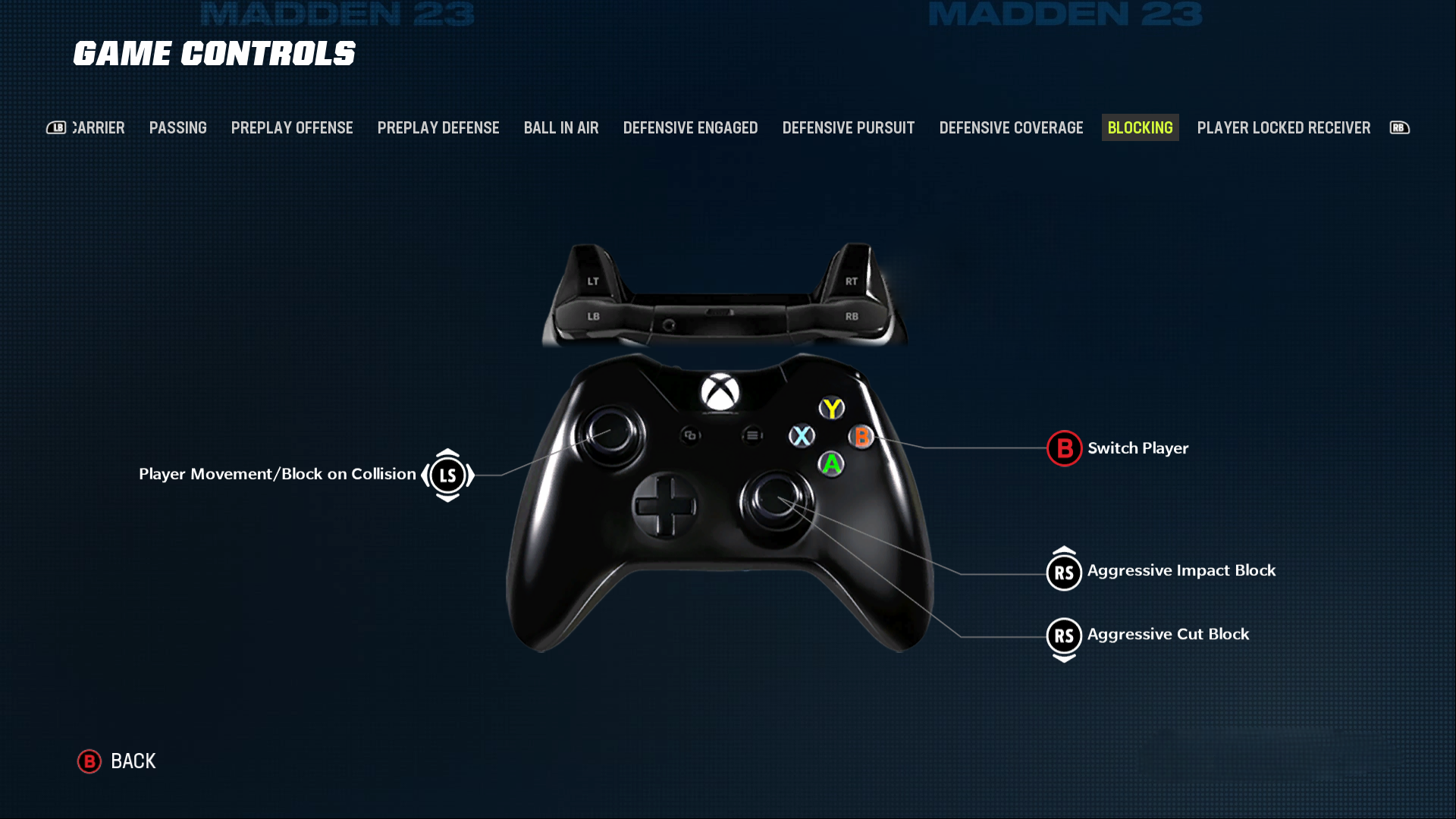 Madden NFL 23 Controls Settings For Xbox One - An Official EA Site