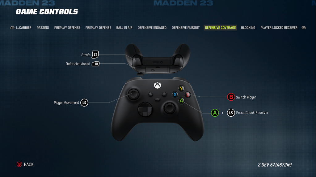 Madden NFL 23 Controls Settings For Xbox Series X - An Official EA Site