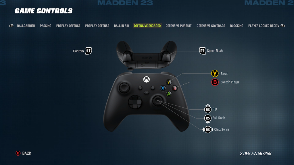 Madden NFL 23 Controls Settings For Xbox Series X - An Official EA Site