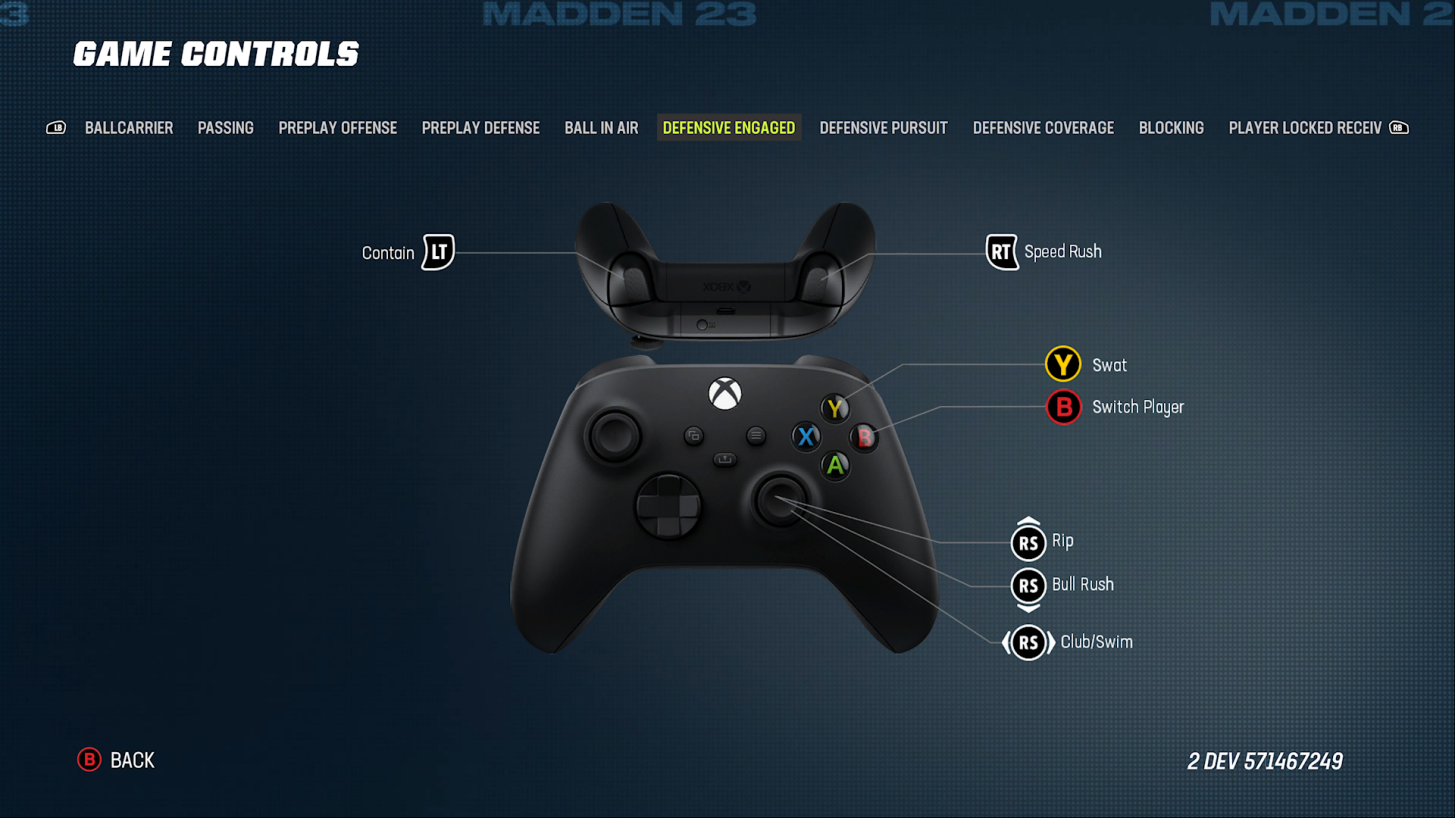 Madden NFL 23 Controls Settings For Xbox Series X - An Official EA Site