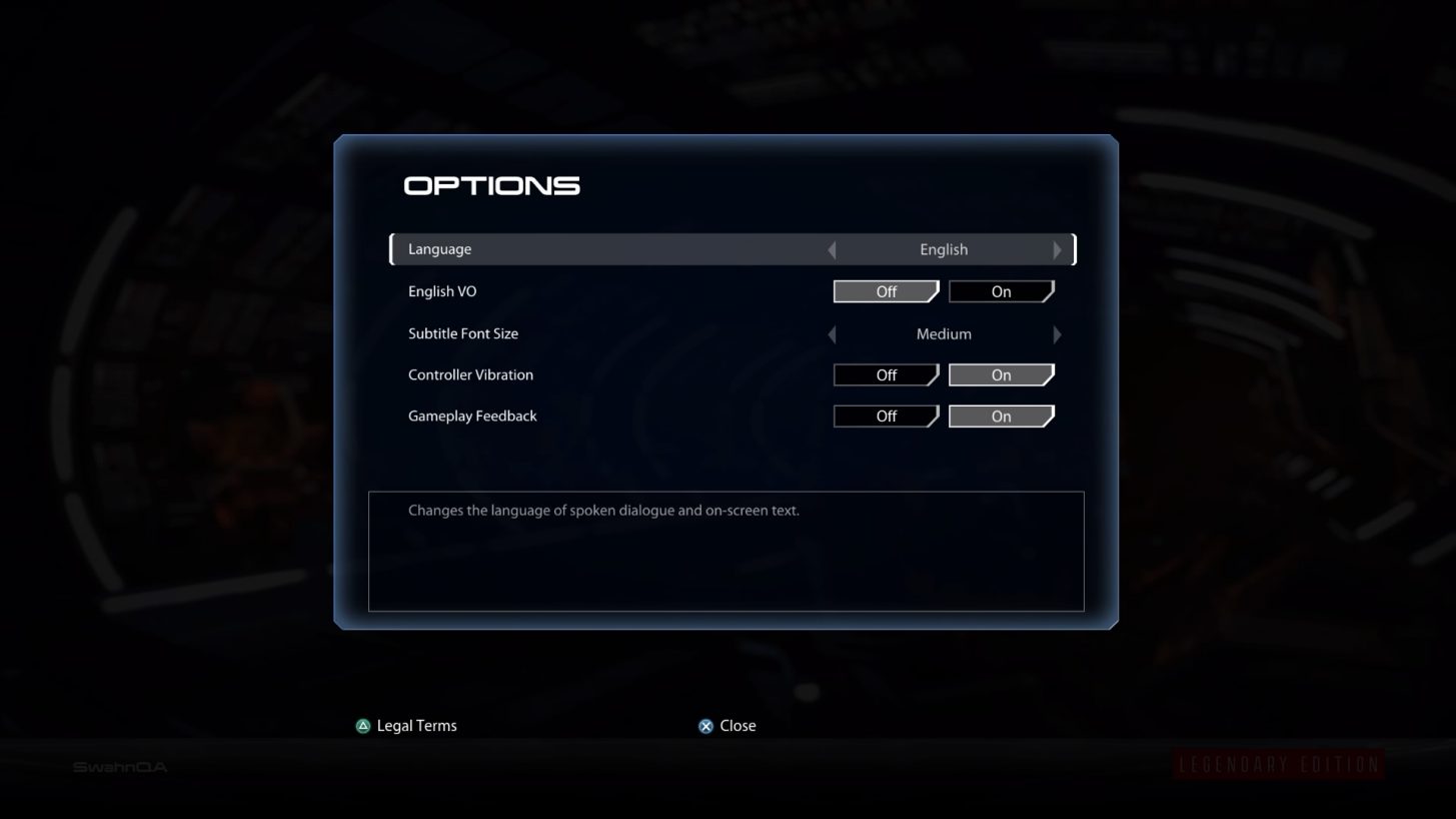 Mass Effect Legendary Edition Accessibility Resources For PS4 - An ...