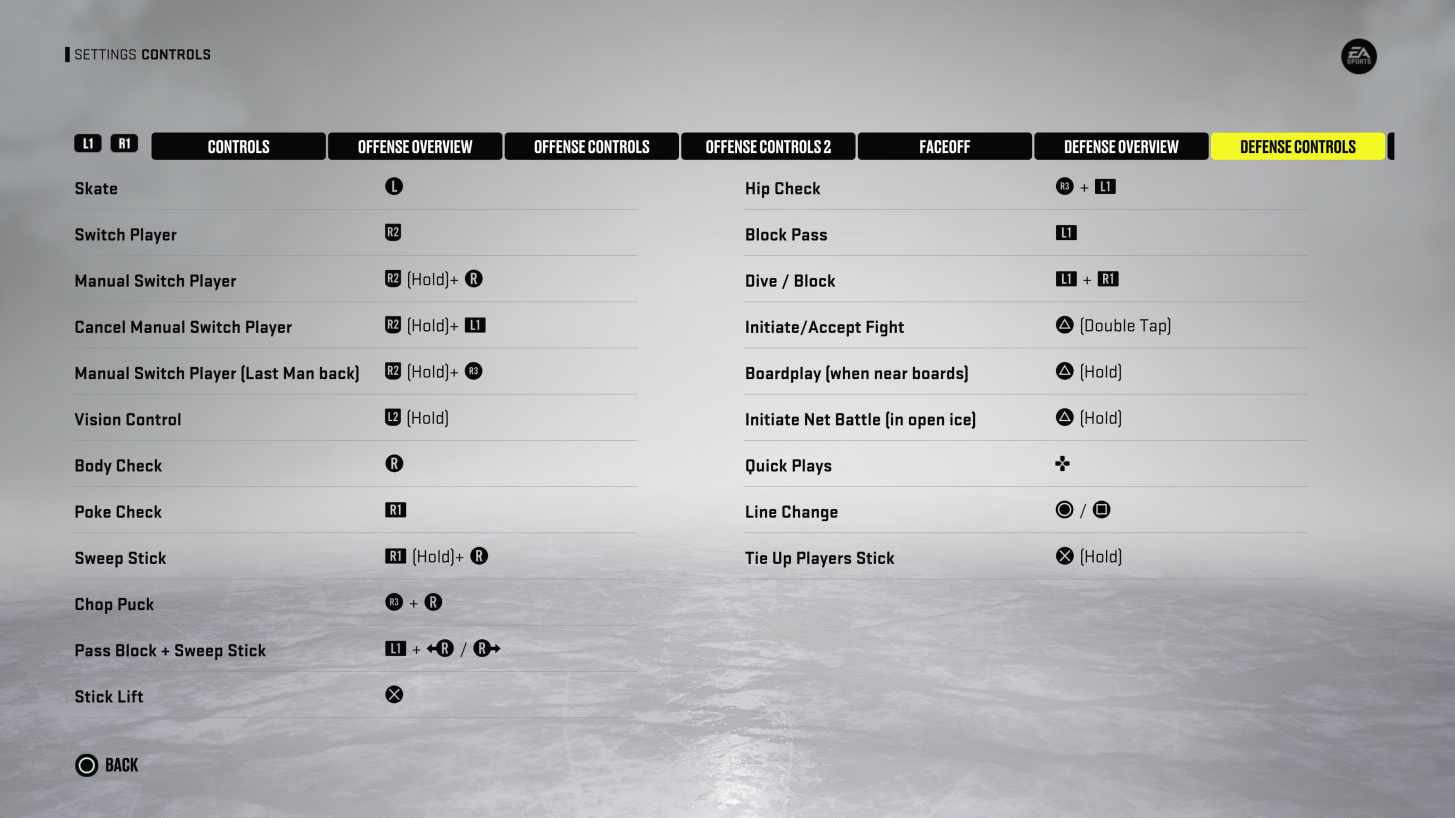 NHL 22 Control Settings for PS5 - An Official EA Site
