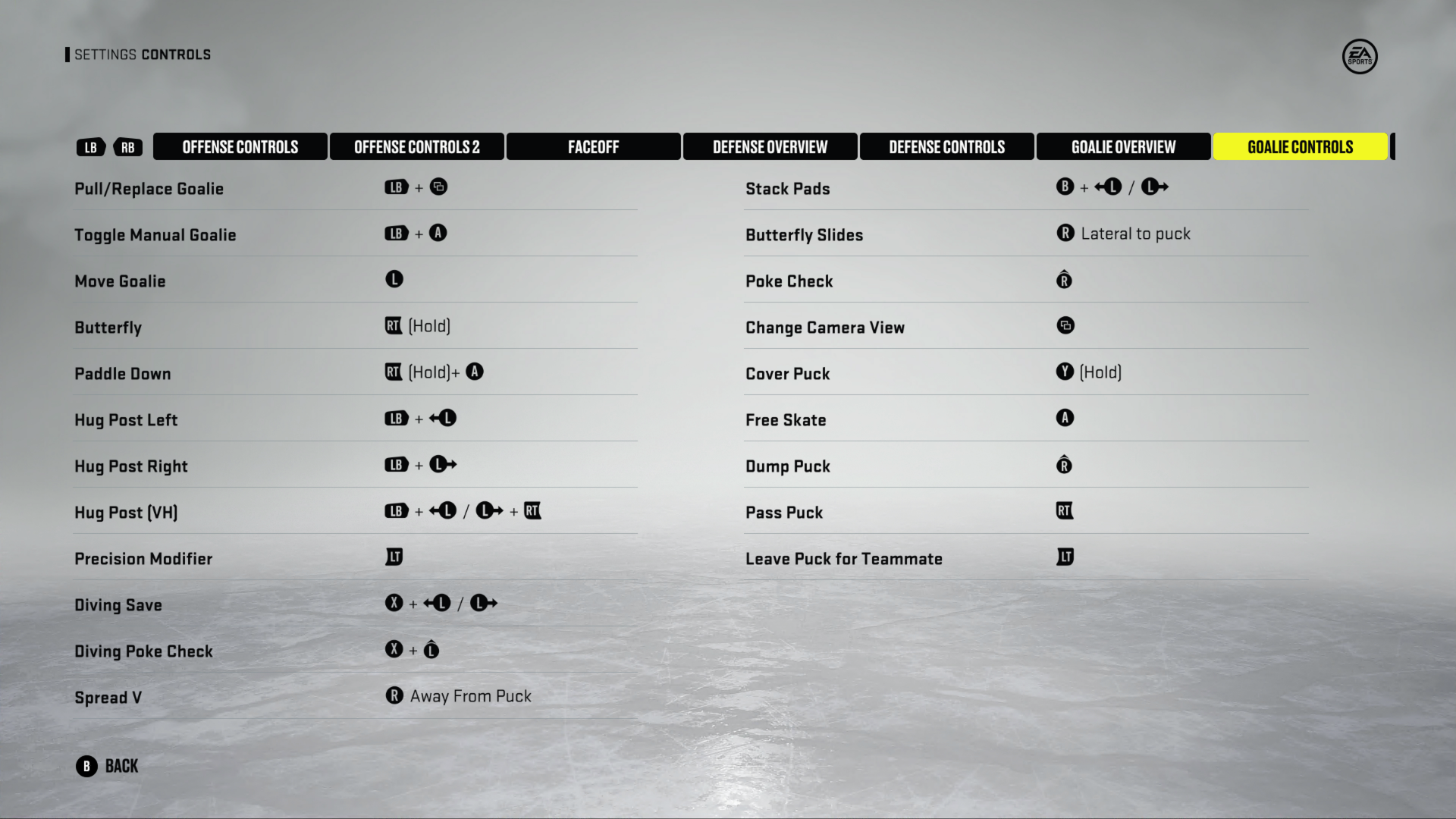 NHL 22 Control Settings for Xbox One - An Official EA Site
