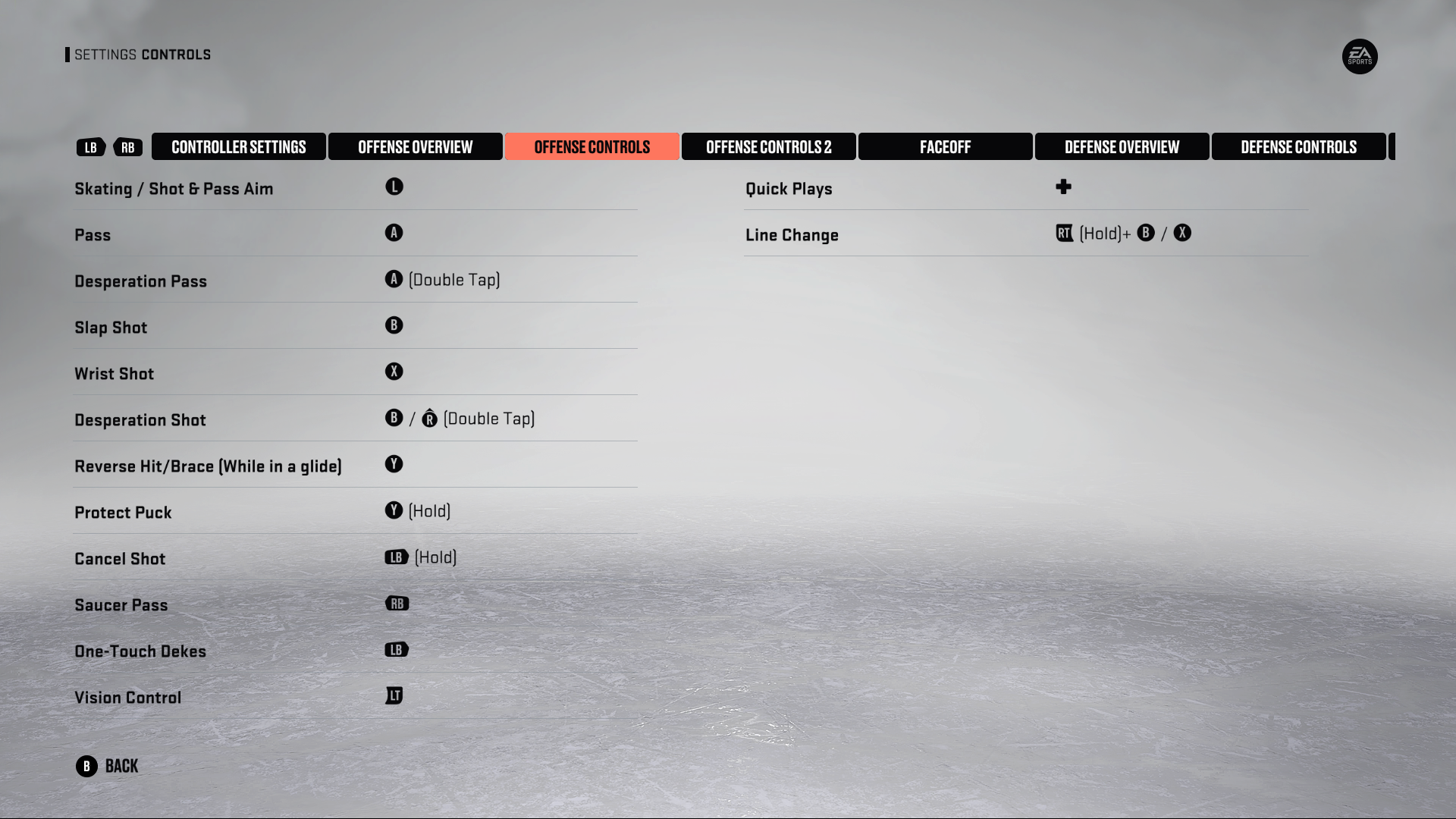 NHL 23 Control Settings for Xbox One - An Official EA Site