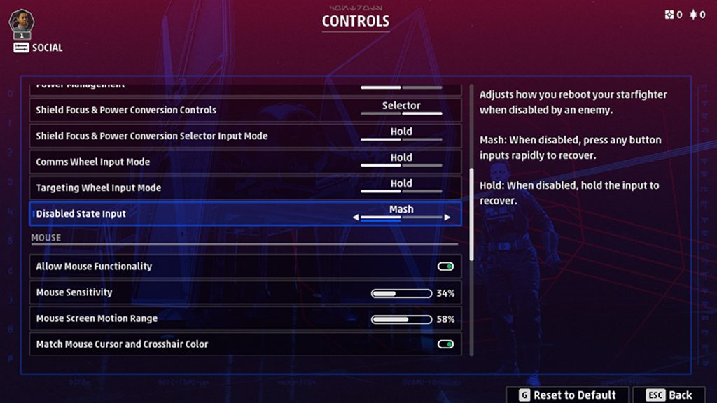 STAR WARS: Squadrons Controller Settings For PC - An Official EA Site