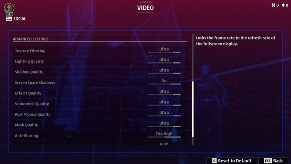 STAR WARS: Squadrons Video Settings For PC - An Official EA Site