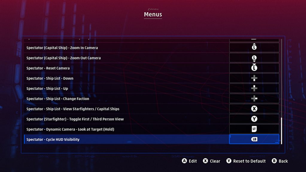 STAR WARS: Squadrons Controller Settings For Xbox One - An Official EA Site