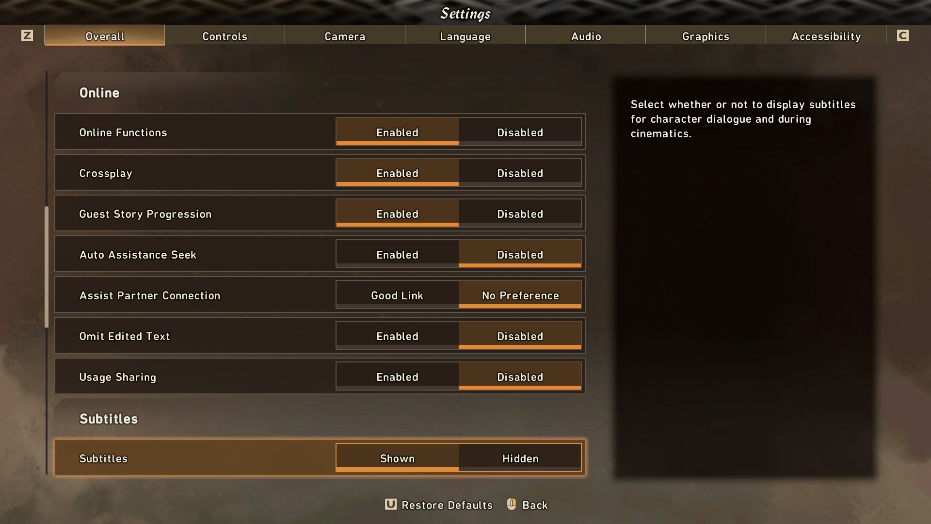 Wild Hearts Overall Settings For PC - An Official EA Site