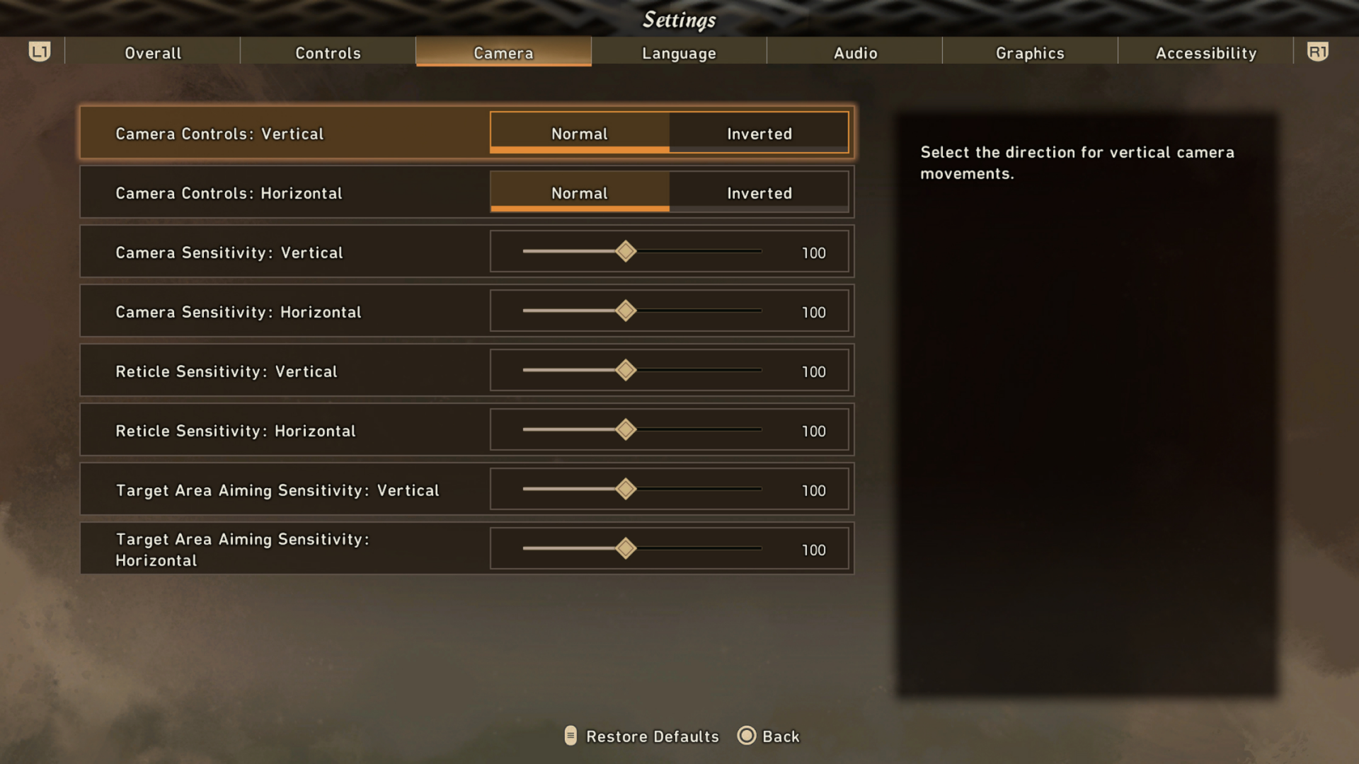 Wild Hearts Camera Settings For PS5 - An Official EA Site