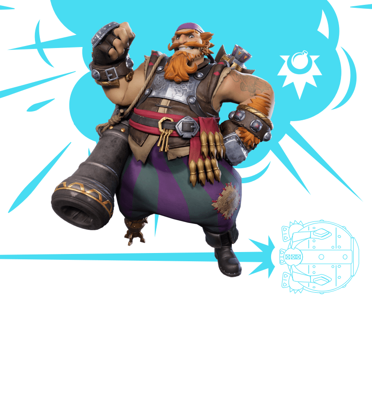 Blastbeard - The Buccaneer from Crater's Edge - Rocket Arena Characters