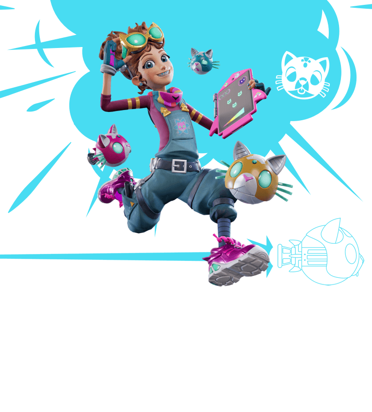 Flux - Genius Rocket Scientist / Cat Enthusiast - Rocket Arena Characters