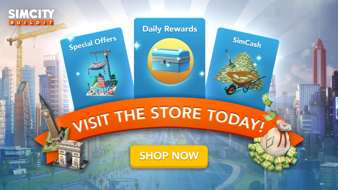 New SimCity BuildIt Web Store