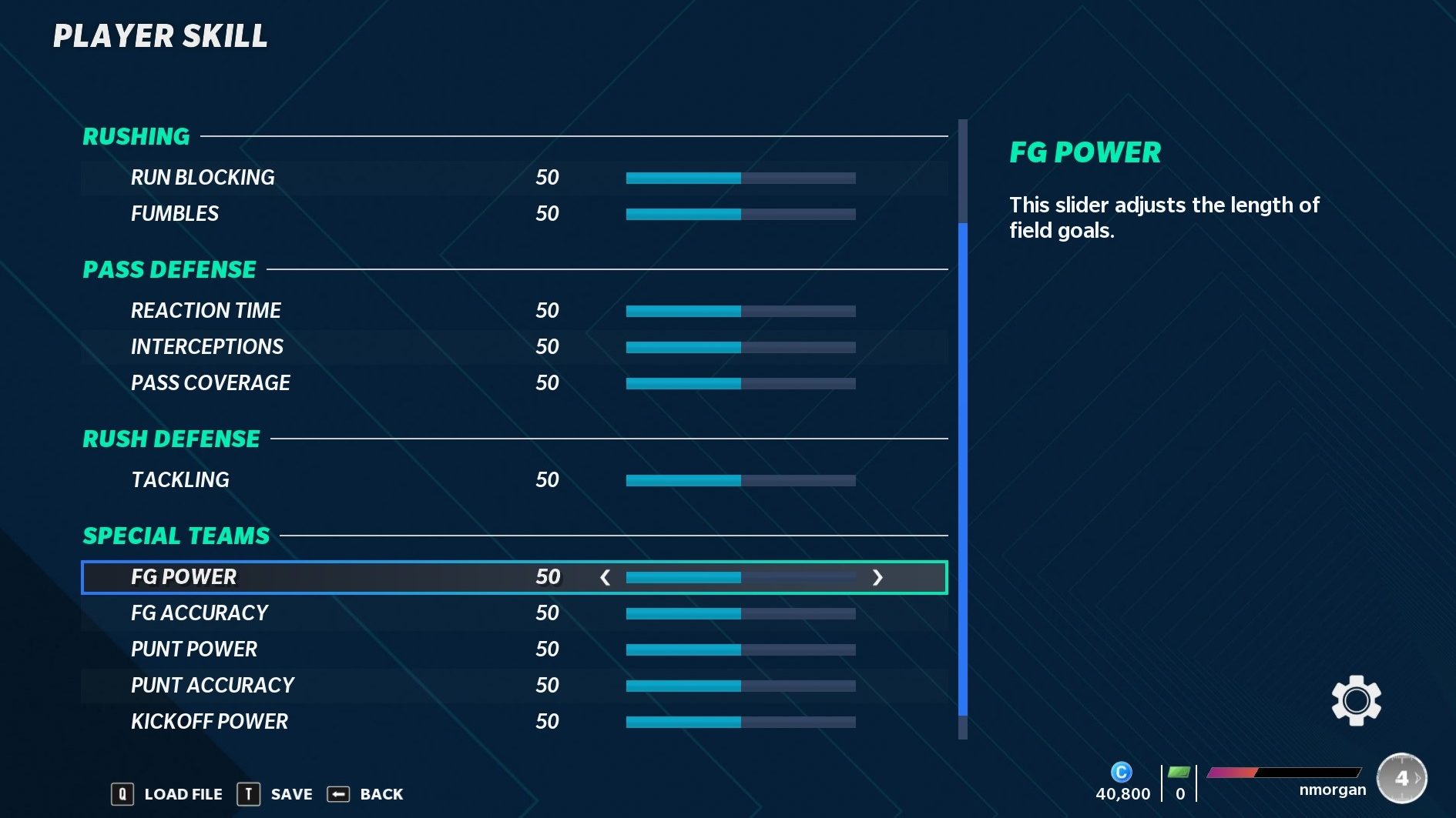 Madden NFL 21 Player Skill Settings For PC