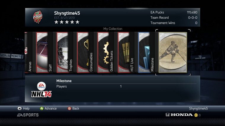 NHL 14 Ultimate Team - Collections