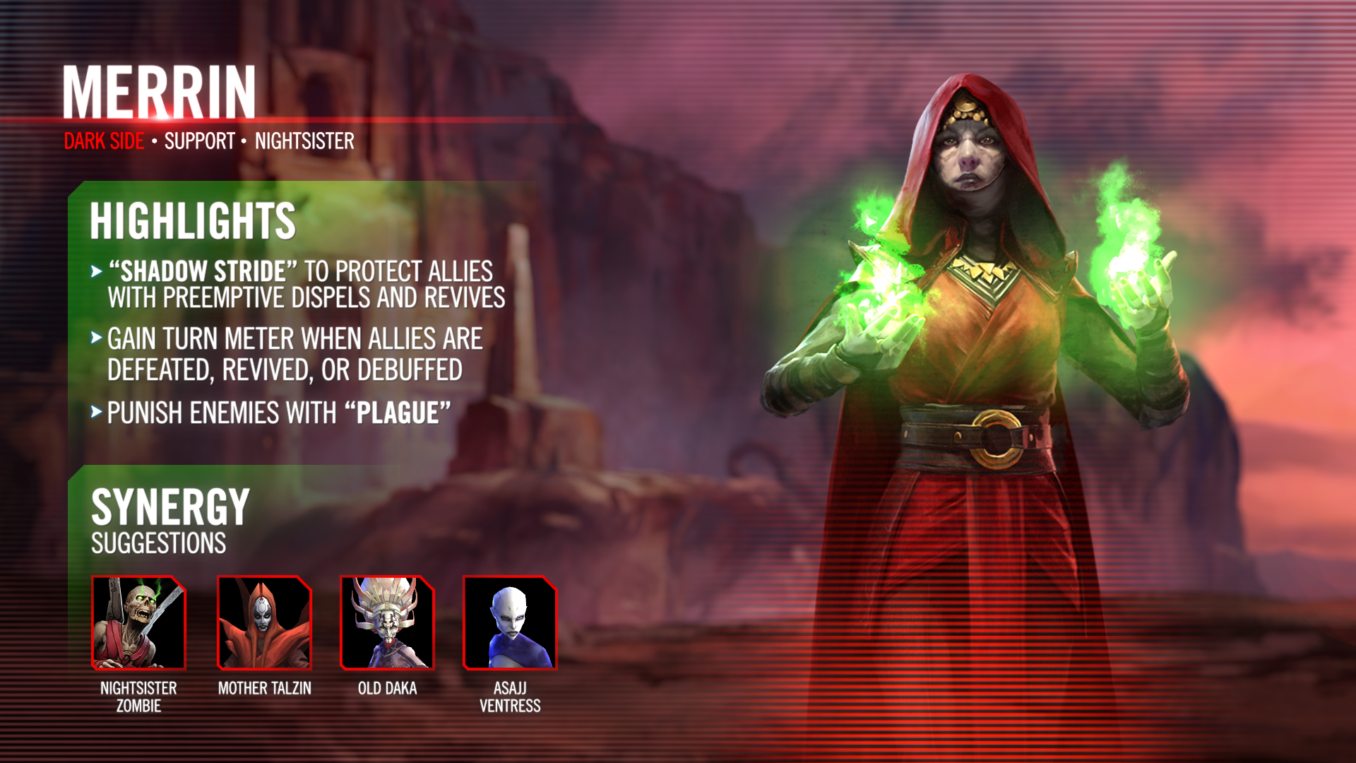 Nightsisters are the GOAT team in ROTE Post Merrin : r/SWGalaxyOfHeroes