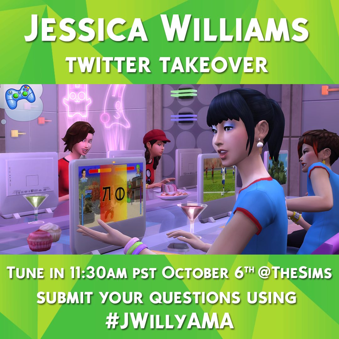 Jessica Williams is taking over @TheSims Twitter!